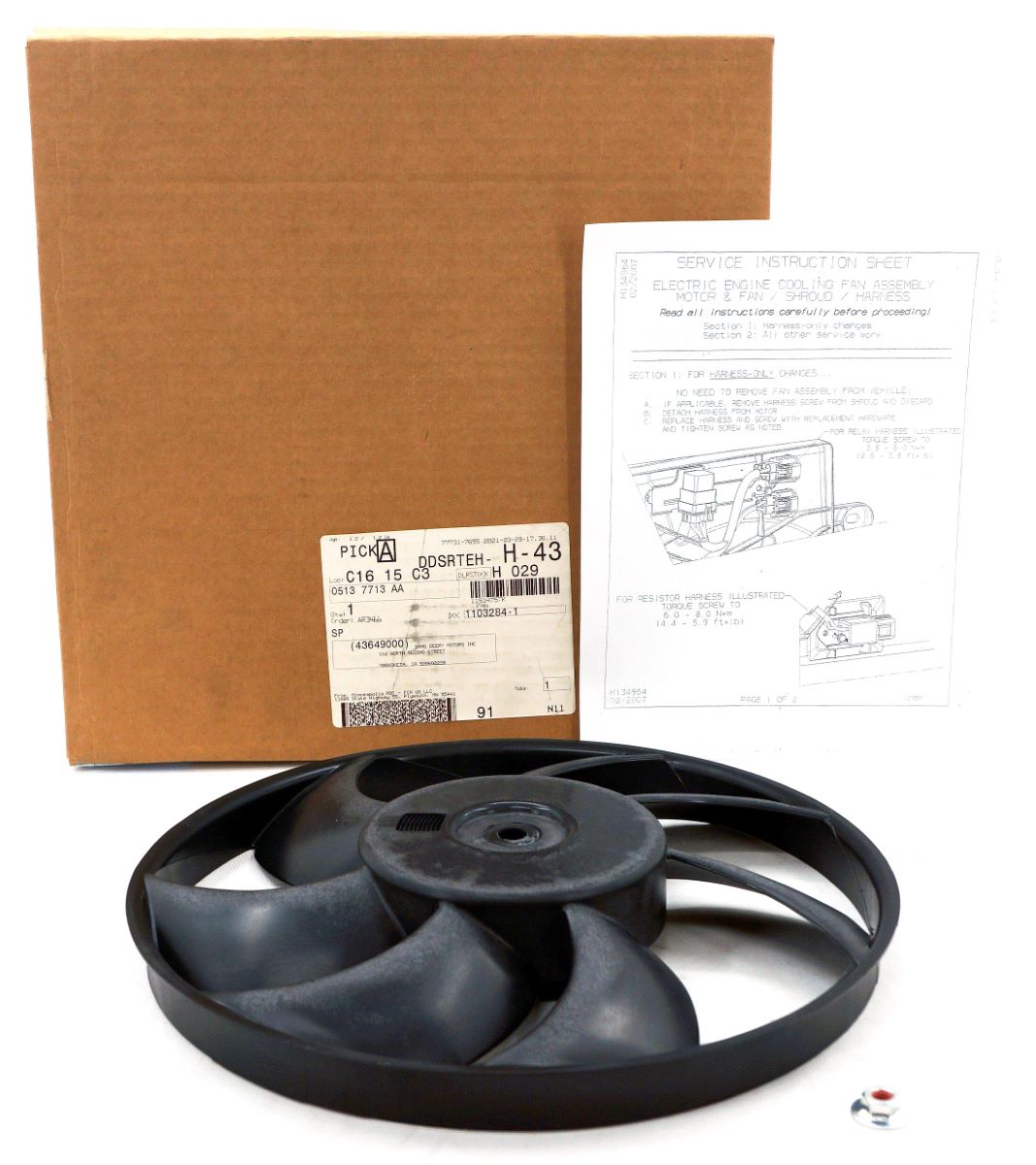 Genuine OEM Engine Cooling Fan Mopar 5137713-AA - overstockdirect.com