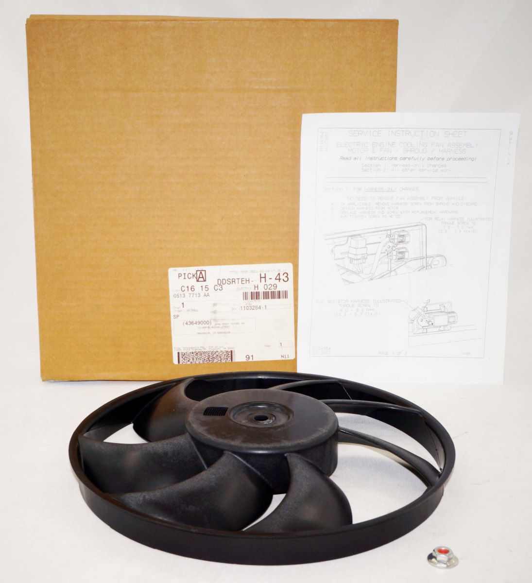 Genuine OEM Engine Cooling Fan Mopar 5137713-AA - overstockdirect.com