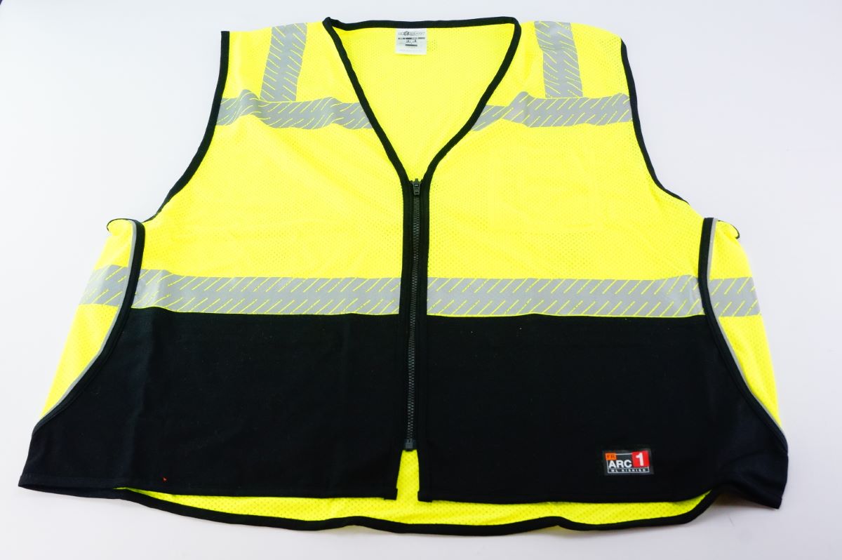 ML Kishigo FM410 Mesh Flame Resistant FR Safety Vest Yellow/Lime ...