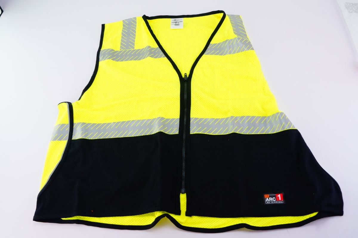 ML Kishigo FM410 Mesh Flame Resistant FR Safety Vest Yellow/Lime ...