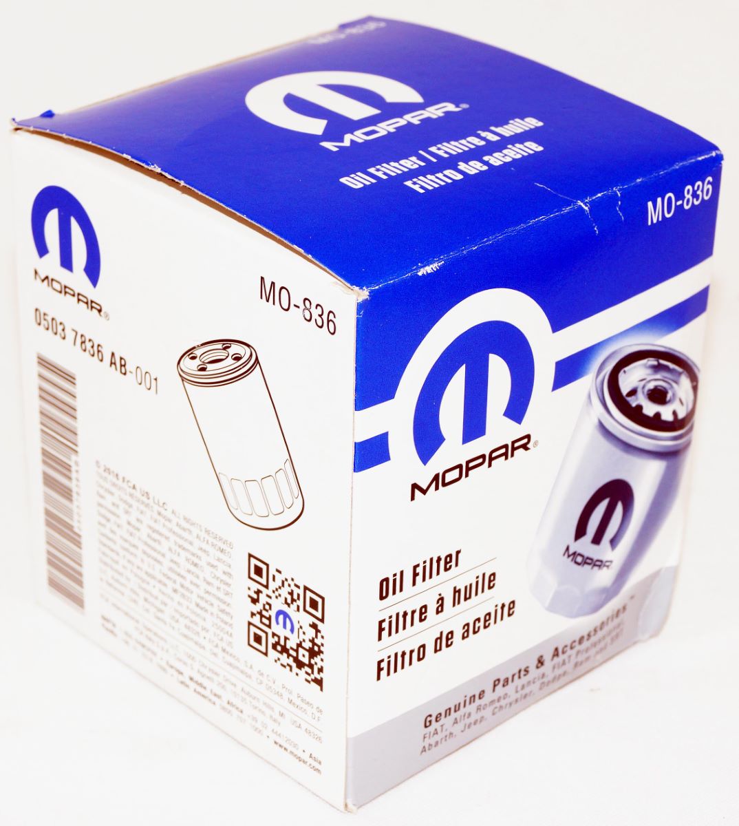 Genuine OEM Mopar 05037836AB Engine Oil Filer Viper - OverStockDirect