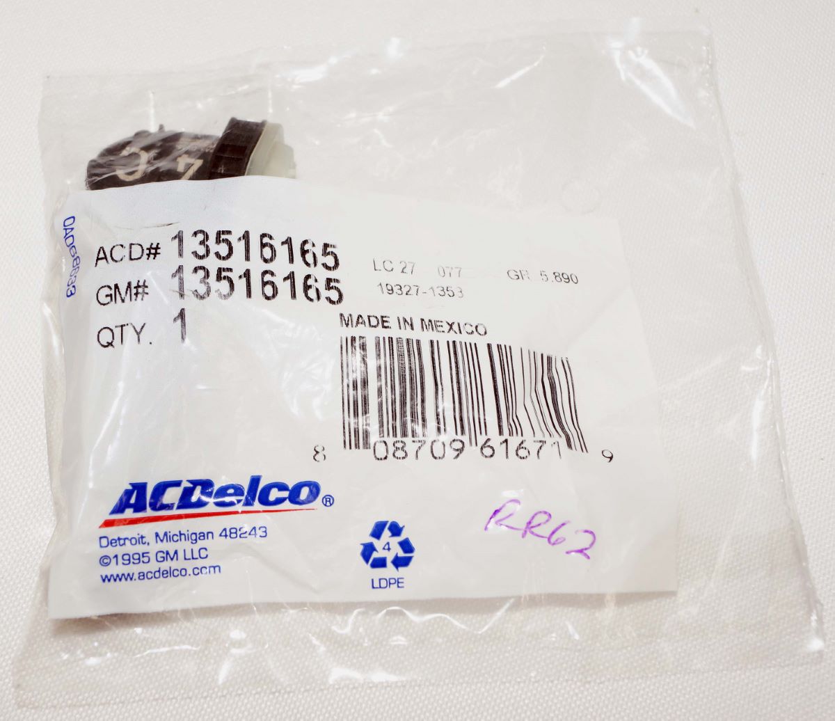 Genuine ACDelco OEM 13516165 TPMS Tire Pressure Monitor Sensor ...