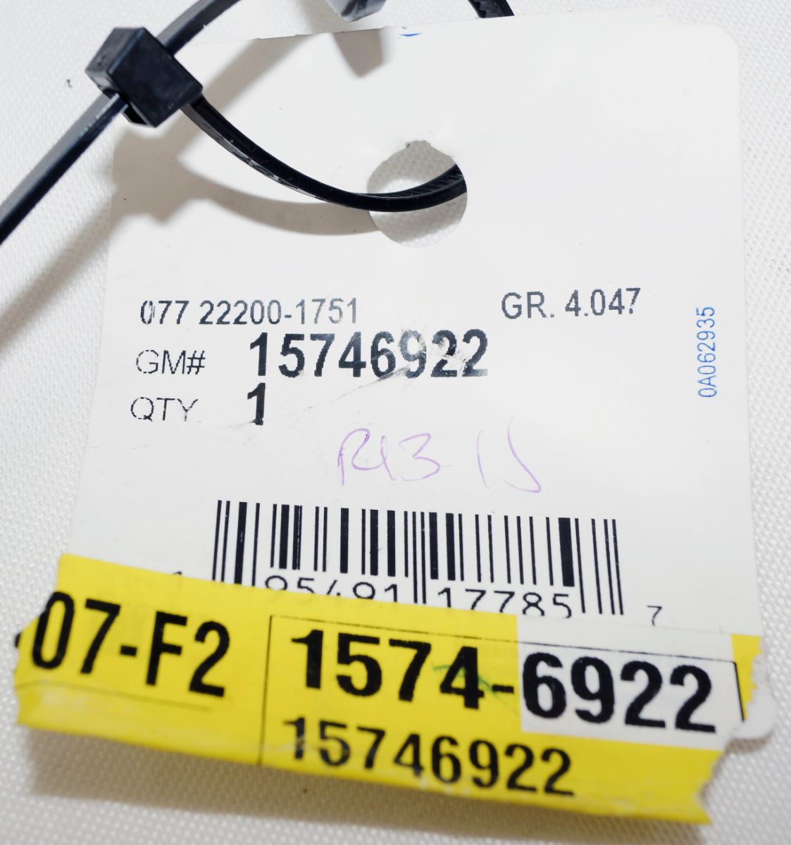 Genuine OEM GM 15746922 Auto Transmission Range Selector Lever Cable ...